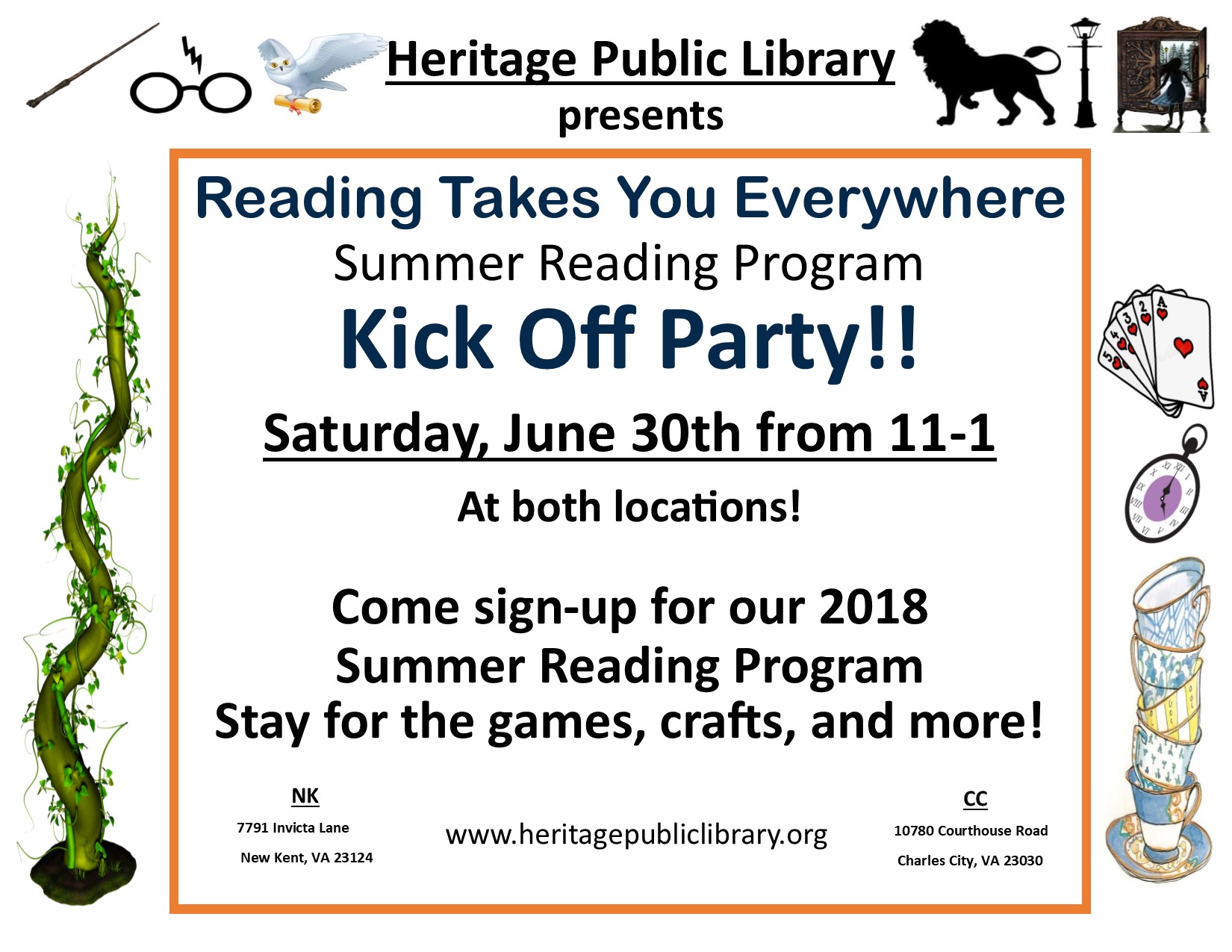 Kick Off SRP2018 flyer | Heritage Public Library