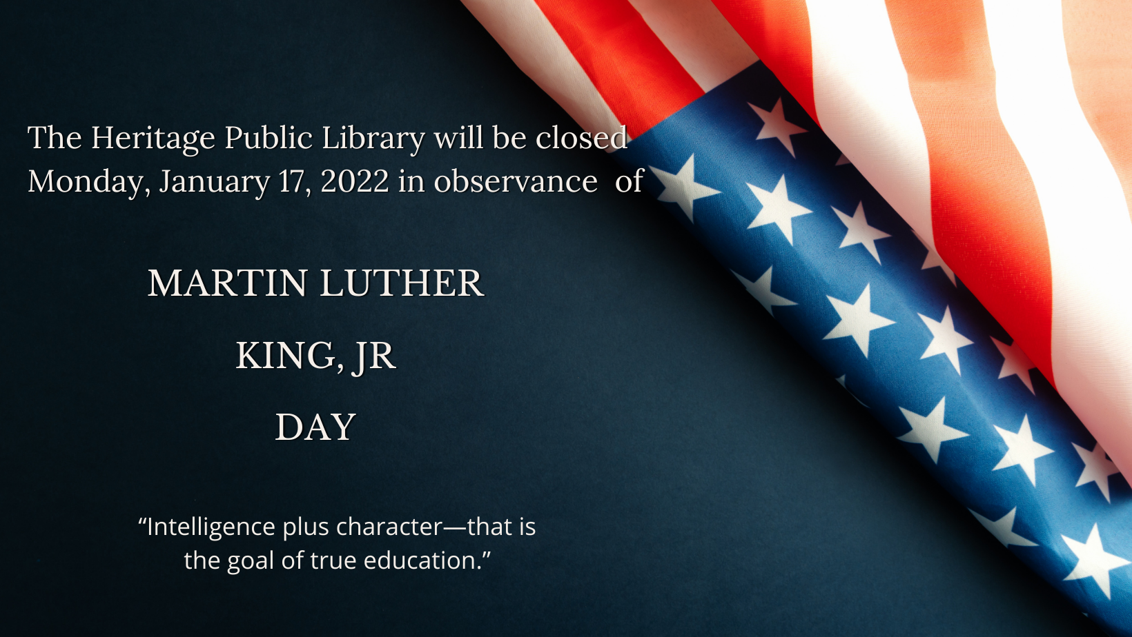 Blue and Red Simple Minimalist Martin Luther King JR Day With Flag ...